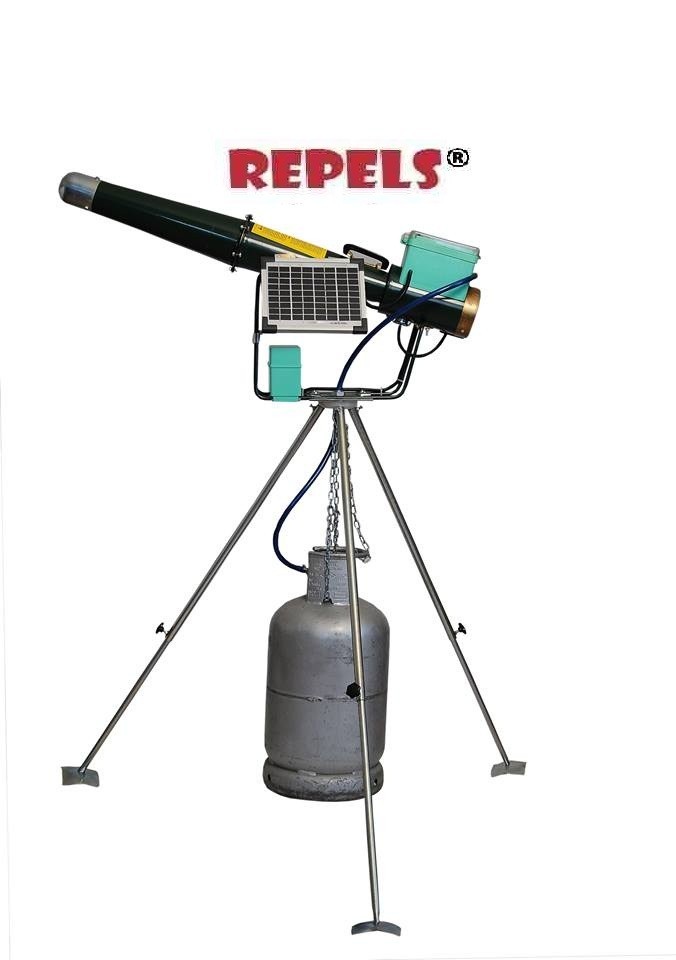 Bird Scare Electronic and Solar Cannon with Rotary Tripod